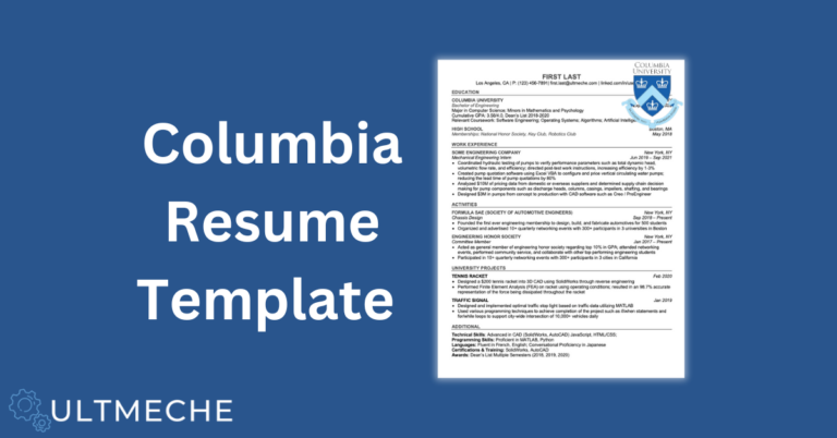 Columbia Resume Template - ULTMECHE